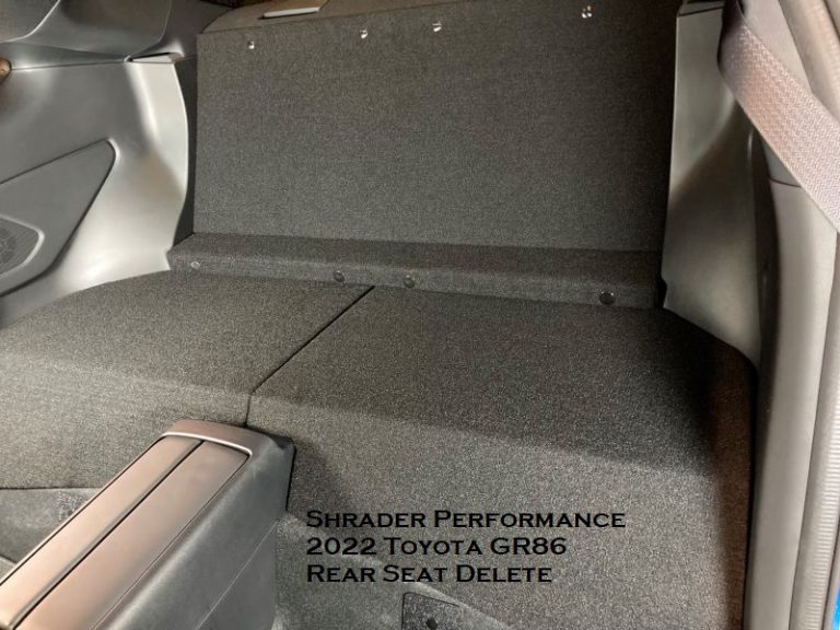 2022-25 Toyota GR86 / Subaru BRZ Rear Seat Delete – Shrader Designs